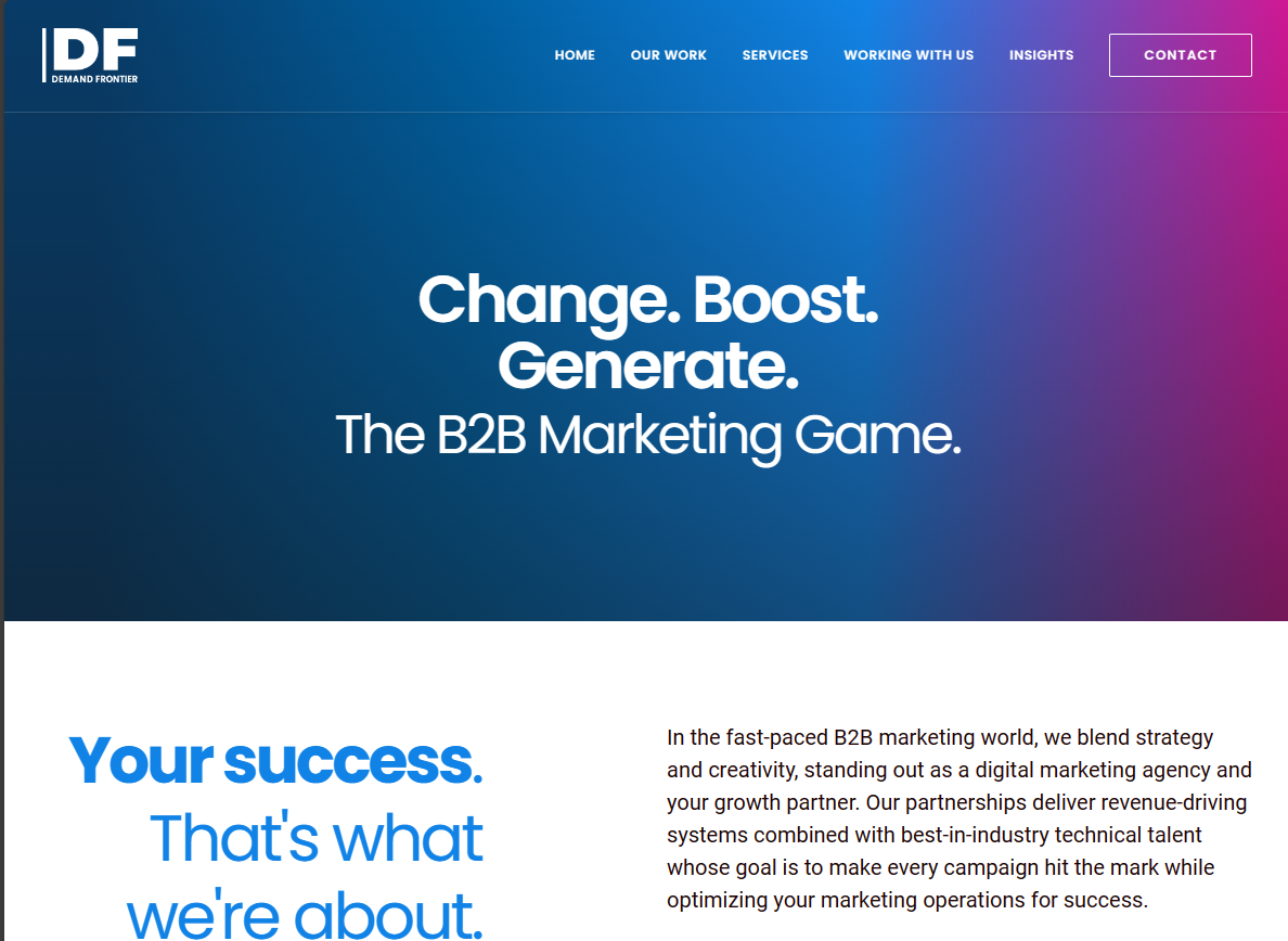 B2B Digital Marketing Agency - Demand Frontier